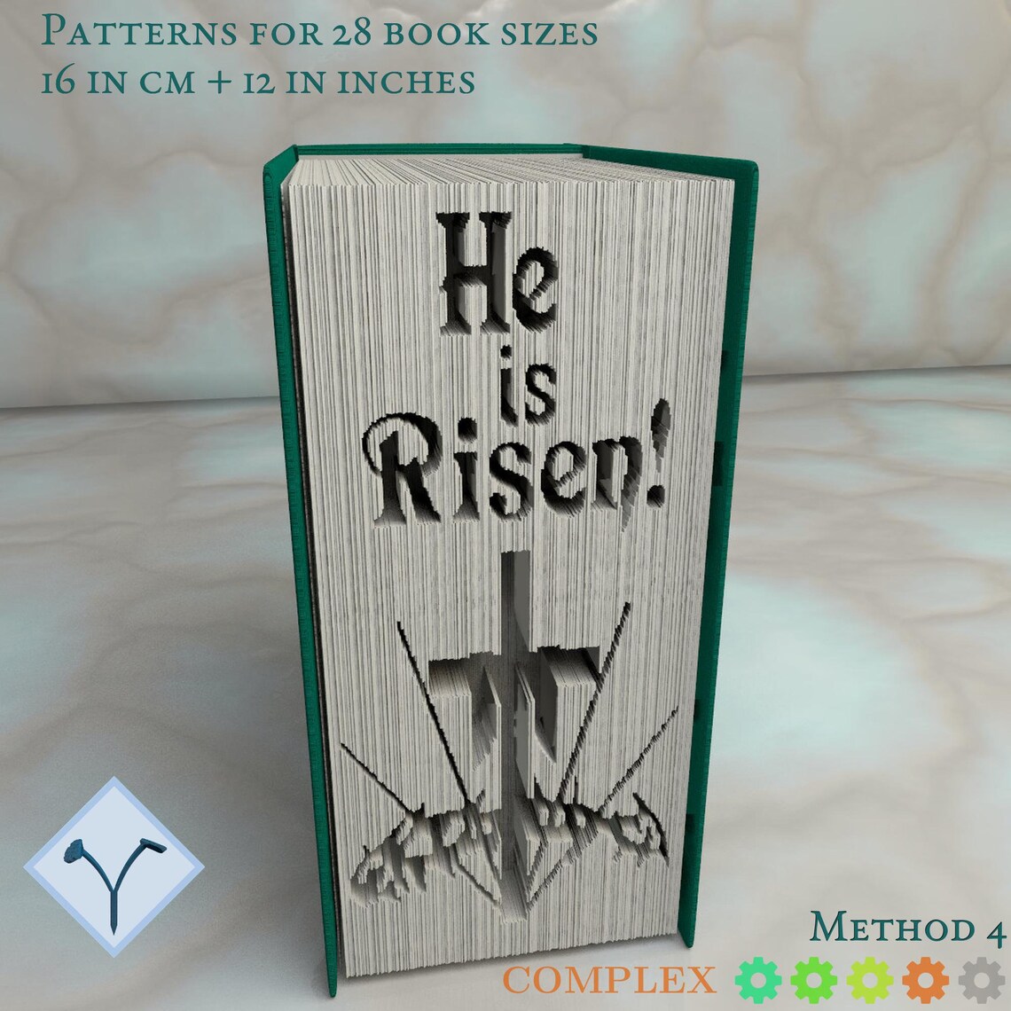 Pascha He is Risen: Book Folding Pattern Instruction DIY | Etsy