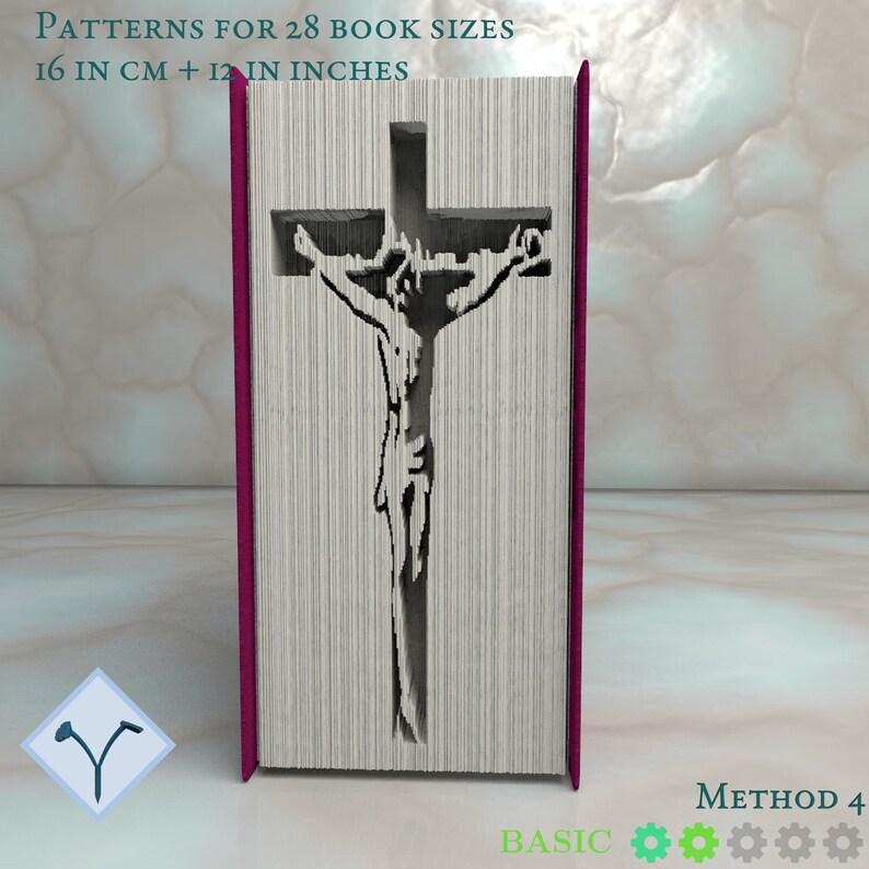 Jesus Crucifix: Book Folding Pattern Instruction DIY folded | Etsy