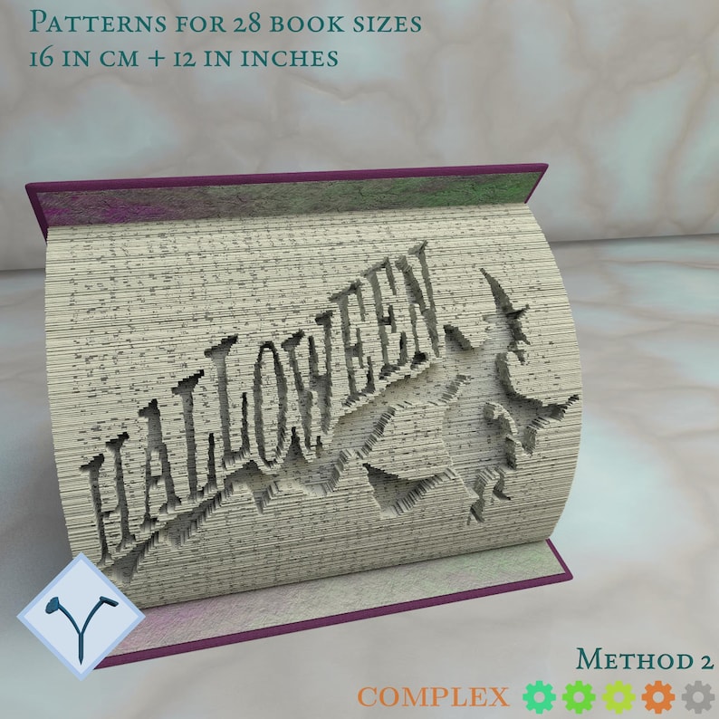 Halloween Witch: Book Folding Pattern Instruction DIY - Etsy