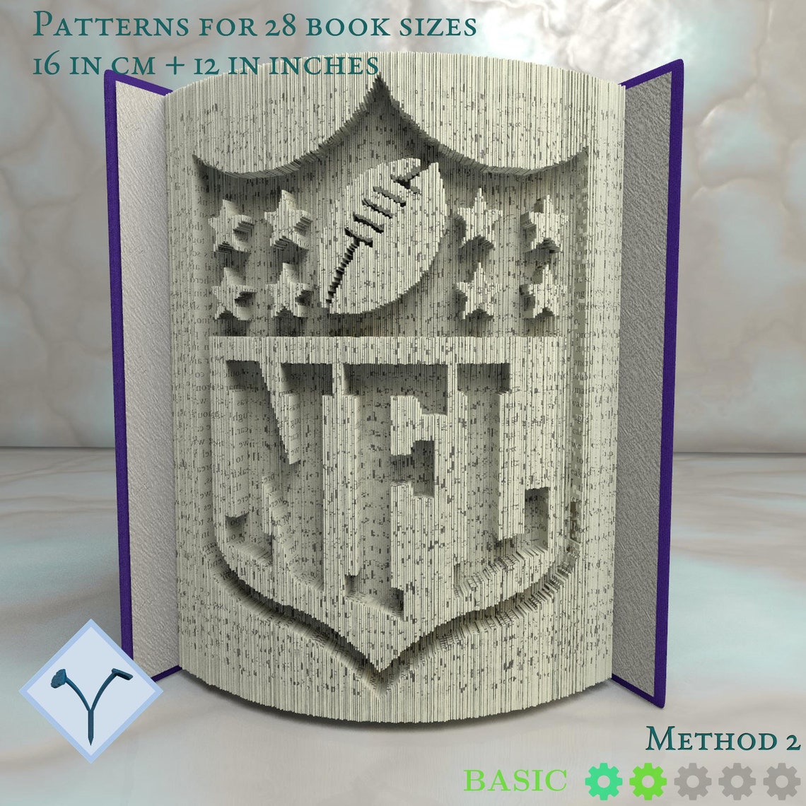 American Football NFL: Book Folding Pattern Instruction DIY - Etsy