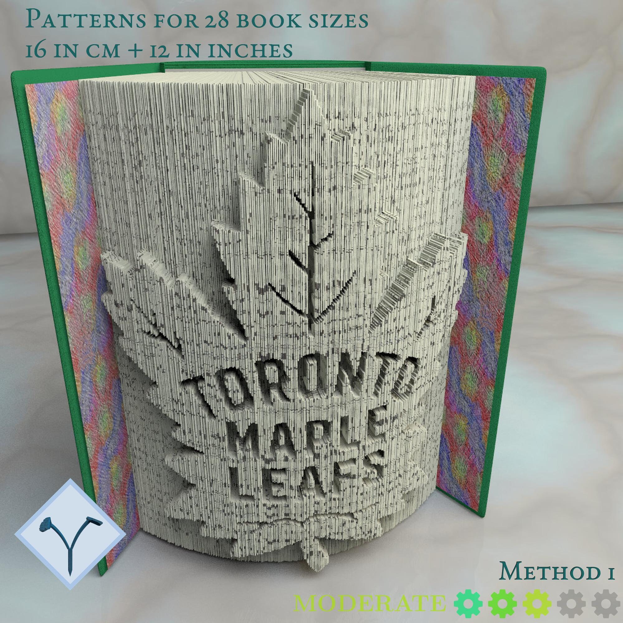 Hockey Toronto Maple Leafs: Book Folding Pattern Instruction | Etsy