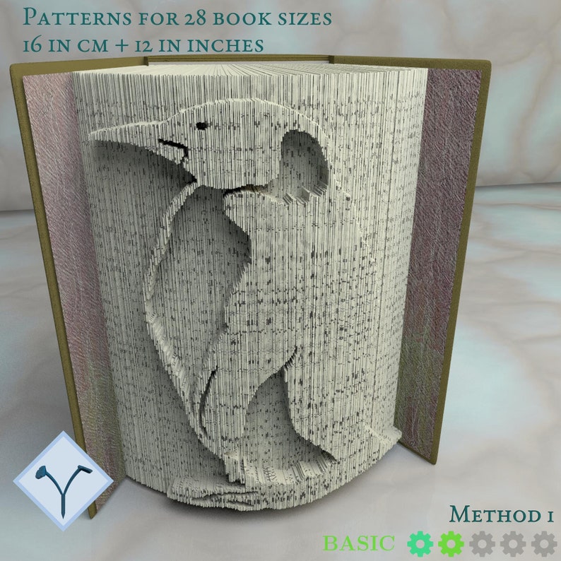 Emperor Penguin: Book Folding Pattern Instruction DIY Folded - Etsy