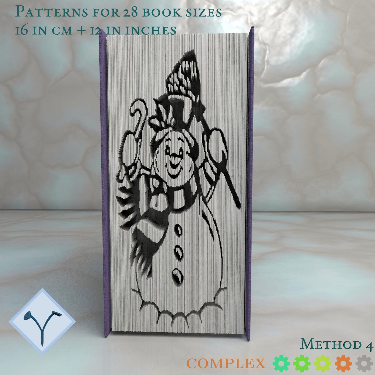 Snowman: Book Folding Pattern Instruction DIY Folded Book - Etsy