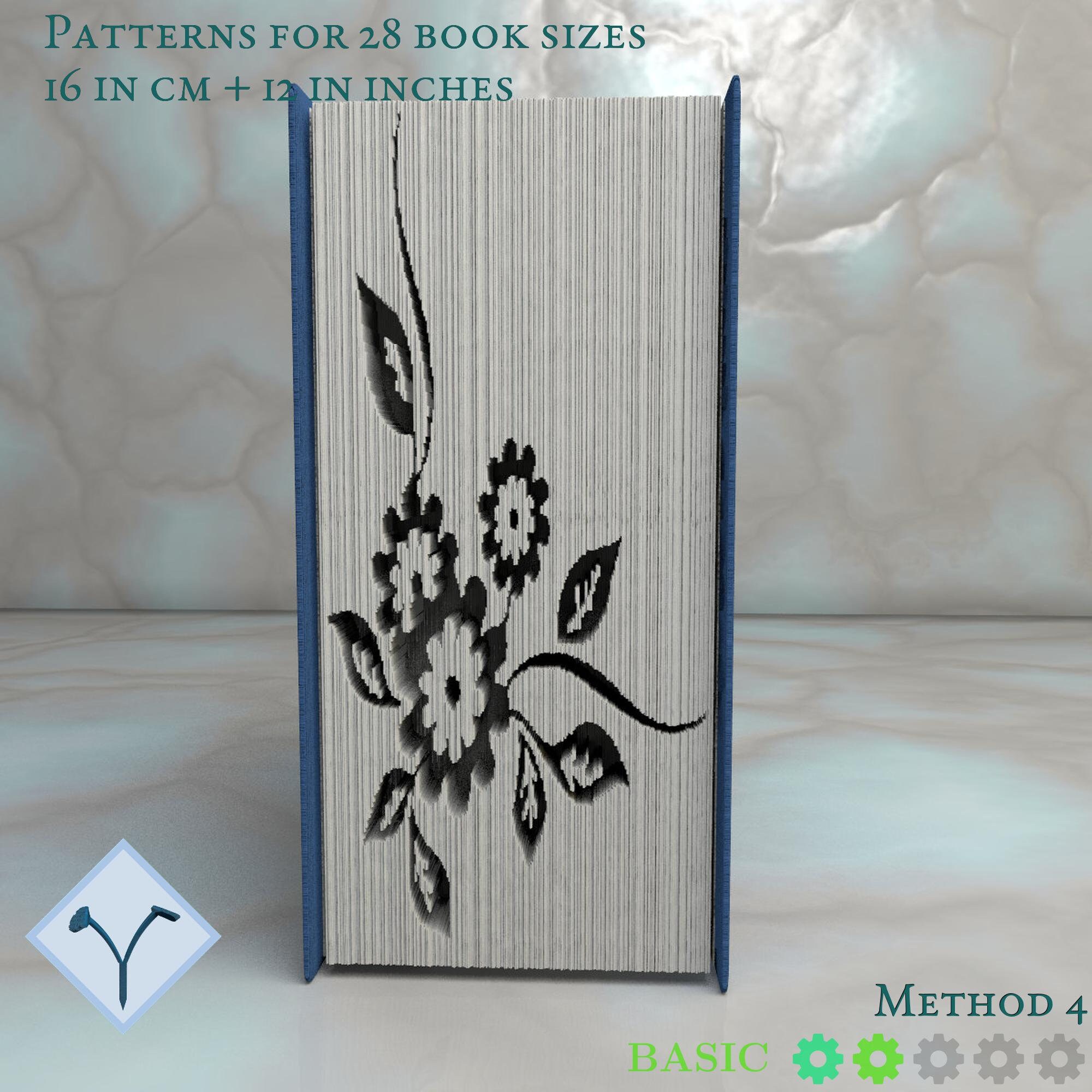 Flowers: Book Folding Pattern Instruction DIY Folded Book - Etsy