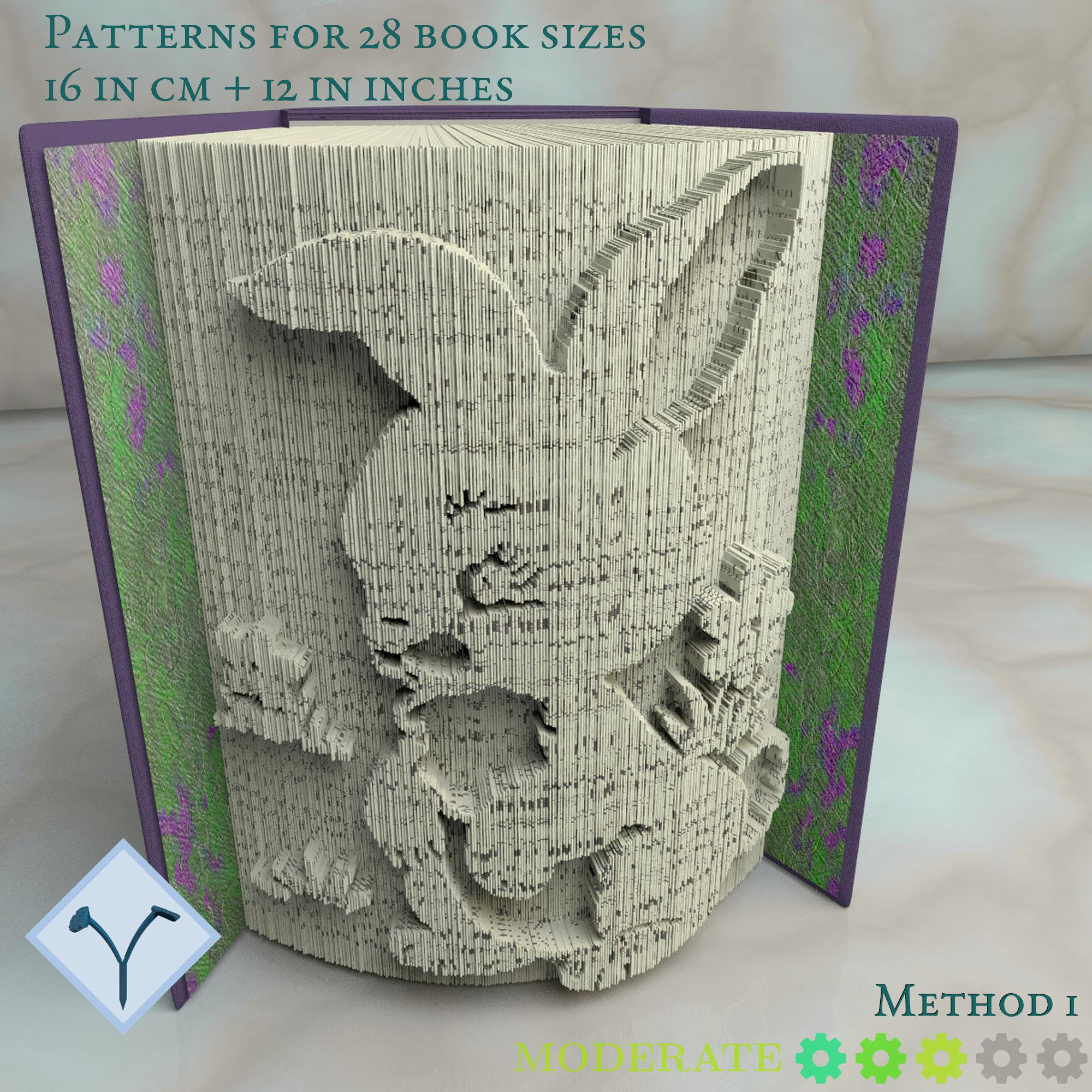 Easter Bunny: Book Folding Pattern Instruction DIY Folded - Etsy
