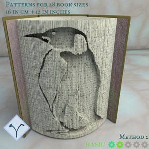 Emperor Penguin: Book Folding Pattern, Instruction DIY Folded Book Art ...