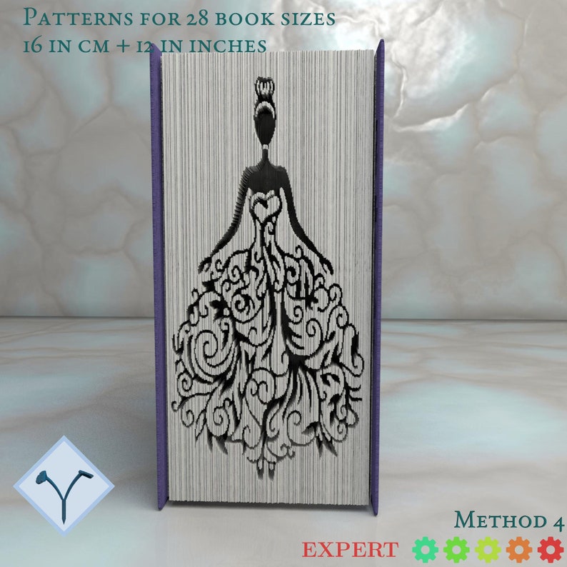 Bride and Wedding Dress: Book Folding Pattern Instruction DIY - Etsy