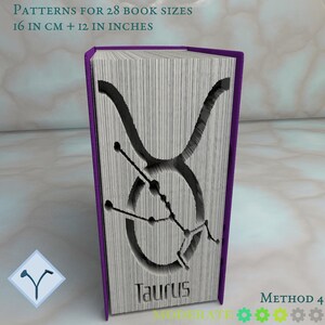 Zodiac Symbol - Taurus: Book Folding Pattern, Instruction DIY Folded ...