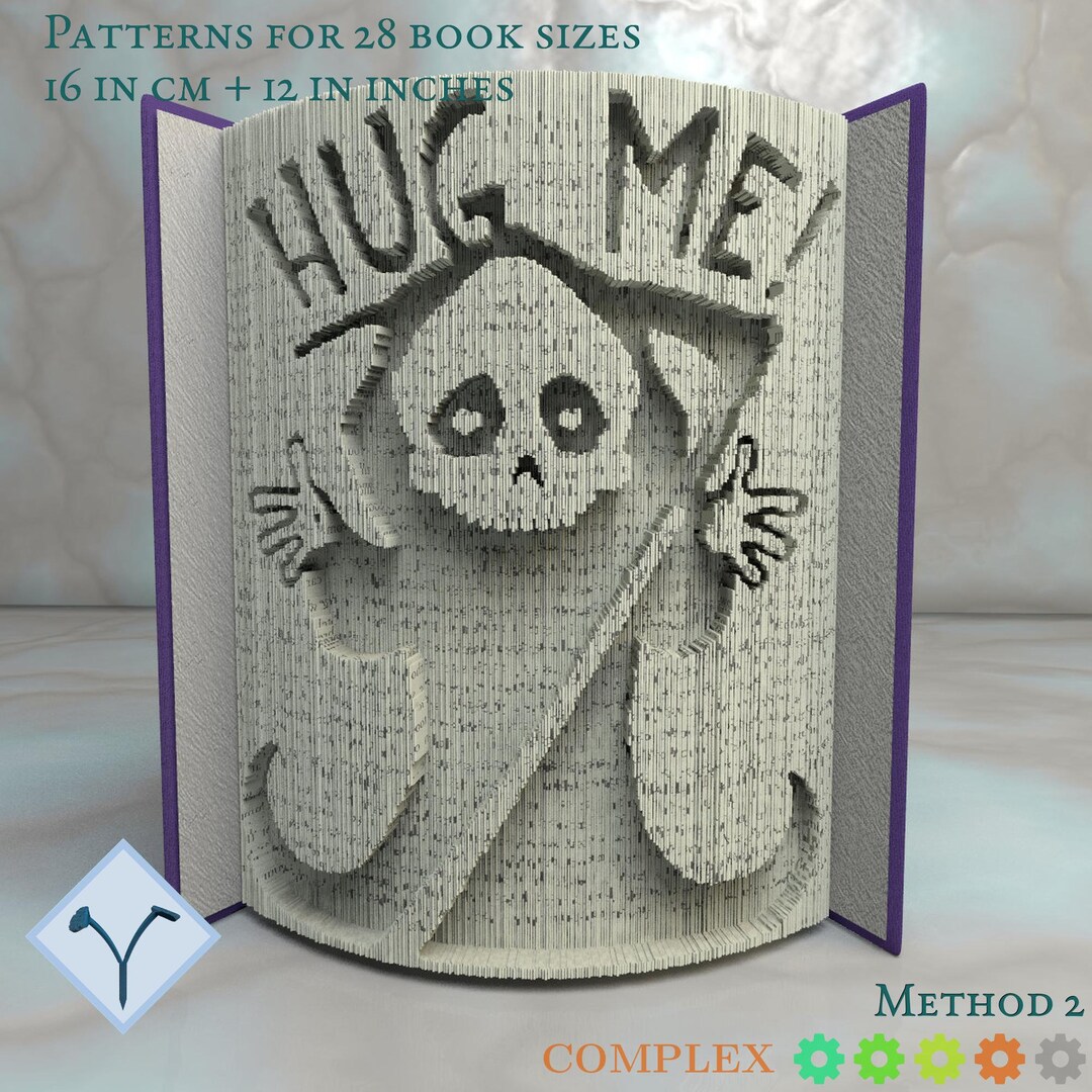Halloween - Death Hug: DIY Cut & Fold Art, Book Folding Pattern and ...