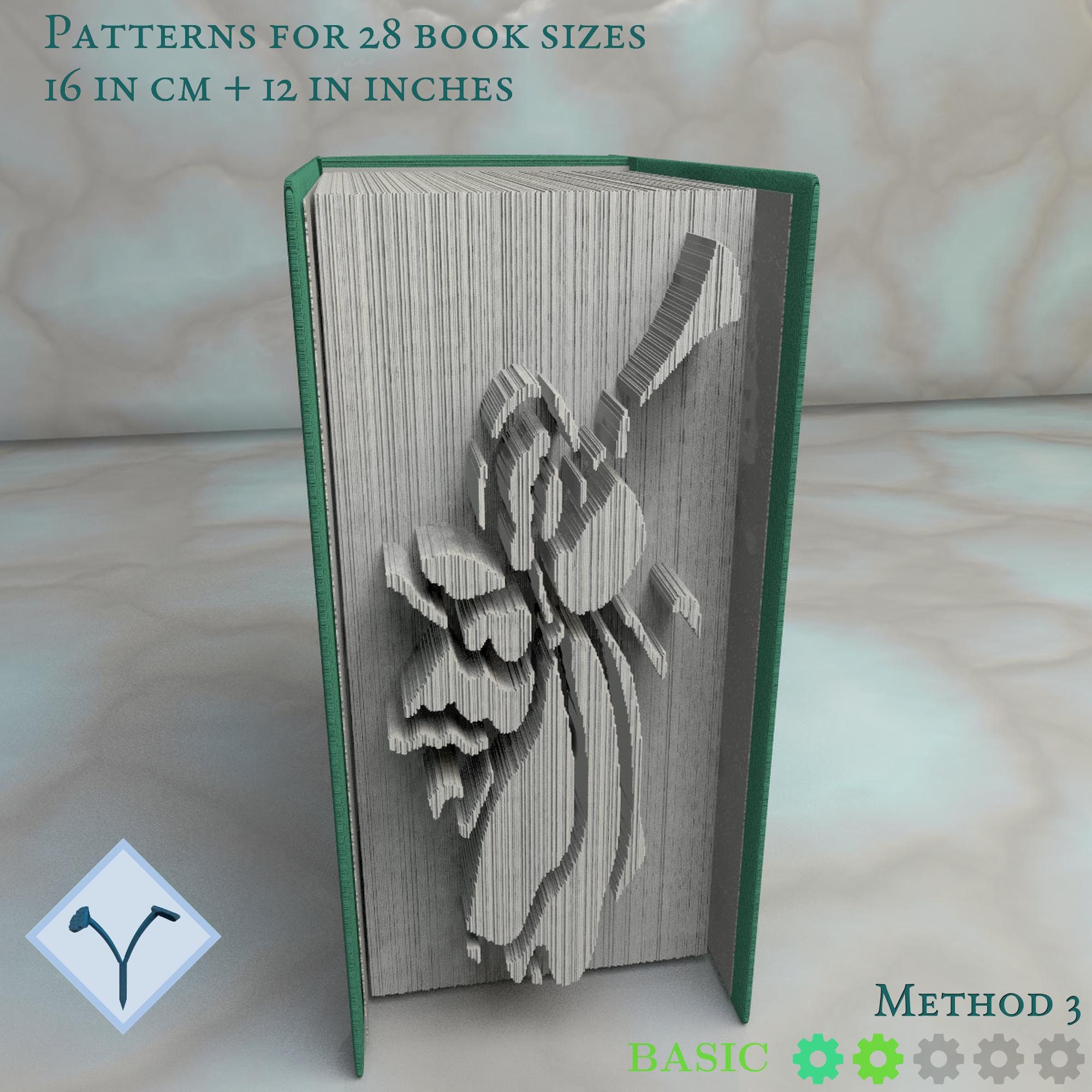 Angel: Book Folding Pattern Instruction DIY Folded Book Art - Etsy UK