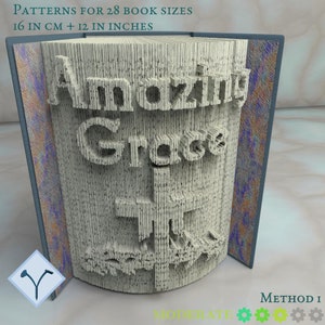 Cross - Amazing Grace: Book Folding Pattern, Instruction DIY Folded ...