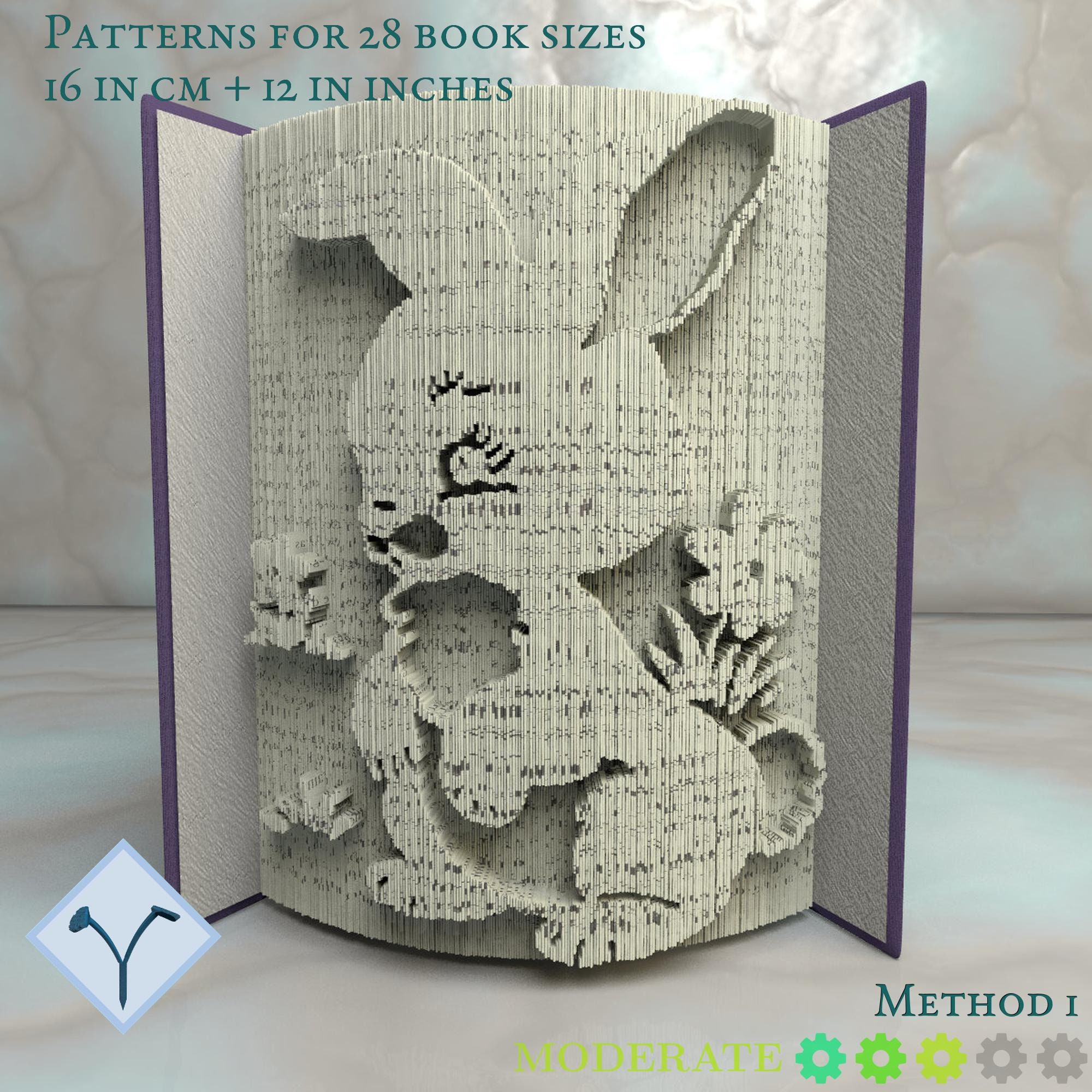 Easter Bunny: Book Folding Pattern Instruction DIY Folded - Etsy
