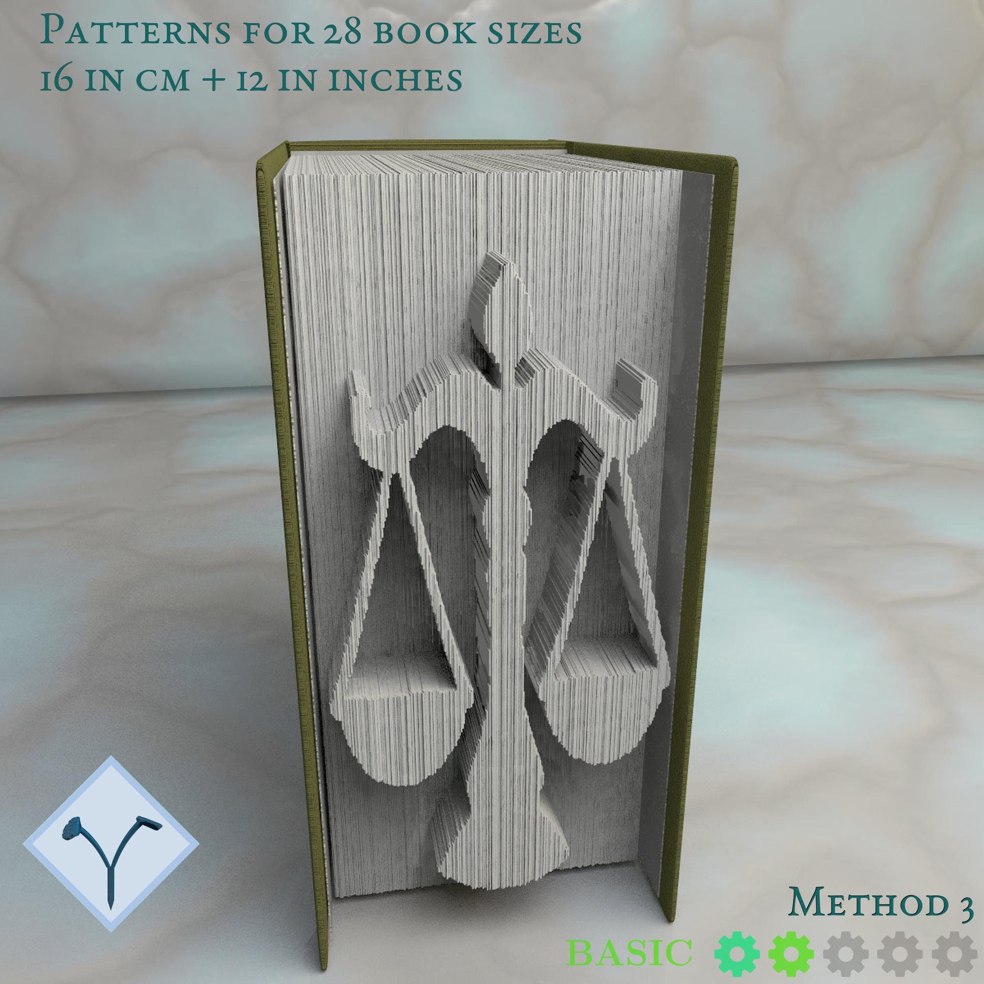Judge Law Justice Scale: Book Folding Pattern Instruction - Etsy