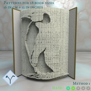 Emperor Penguin: Book Folding Pattern, Instruction DIY Folded Book Art ...