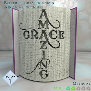 Amazing Grace Book Folding Art Pattern – DIY Cross Design (PDF) - Etsy