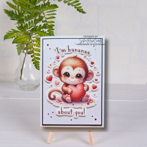 Friendship Birthday Valentine's Day Bananas About You Glossy Print ...