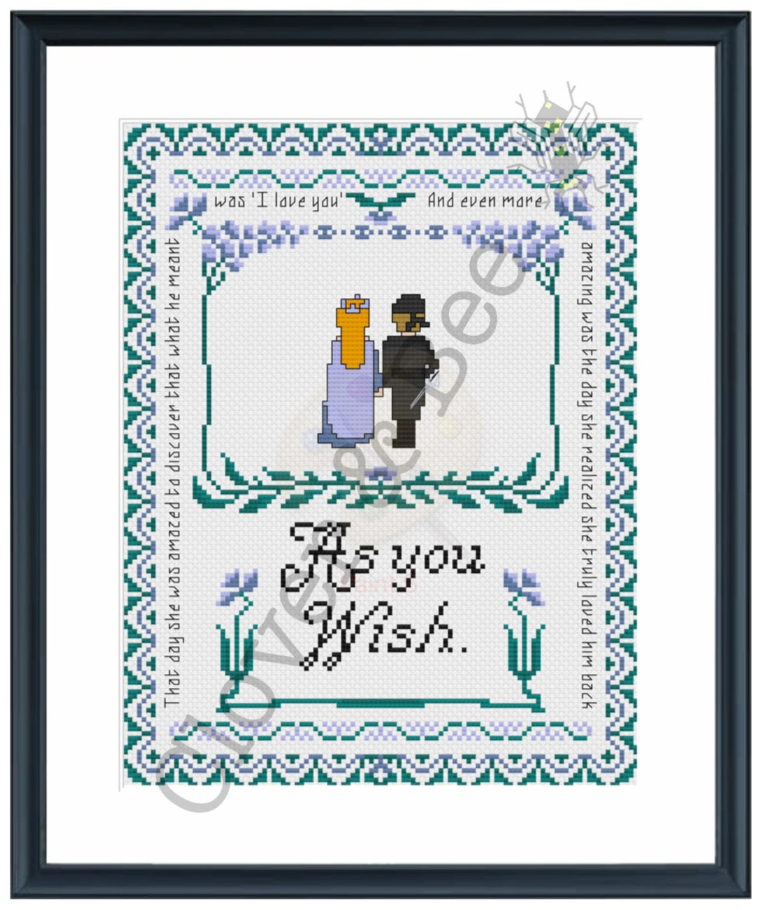 As You Wish Princess Bride Cross Stitch Pattern 8x11 - Etsy