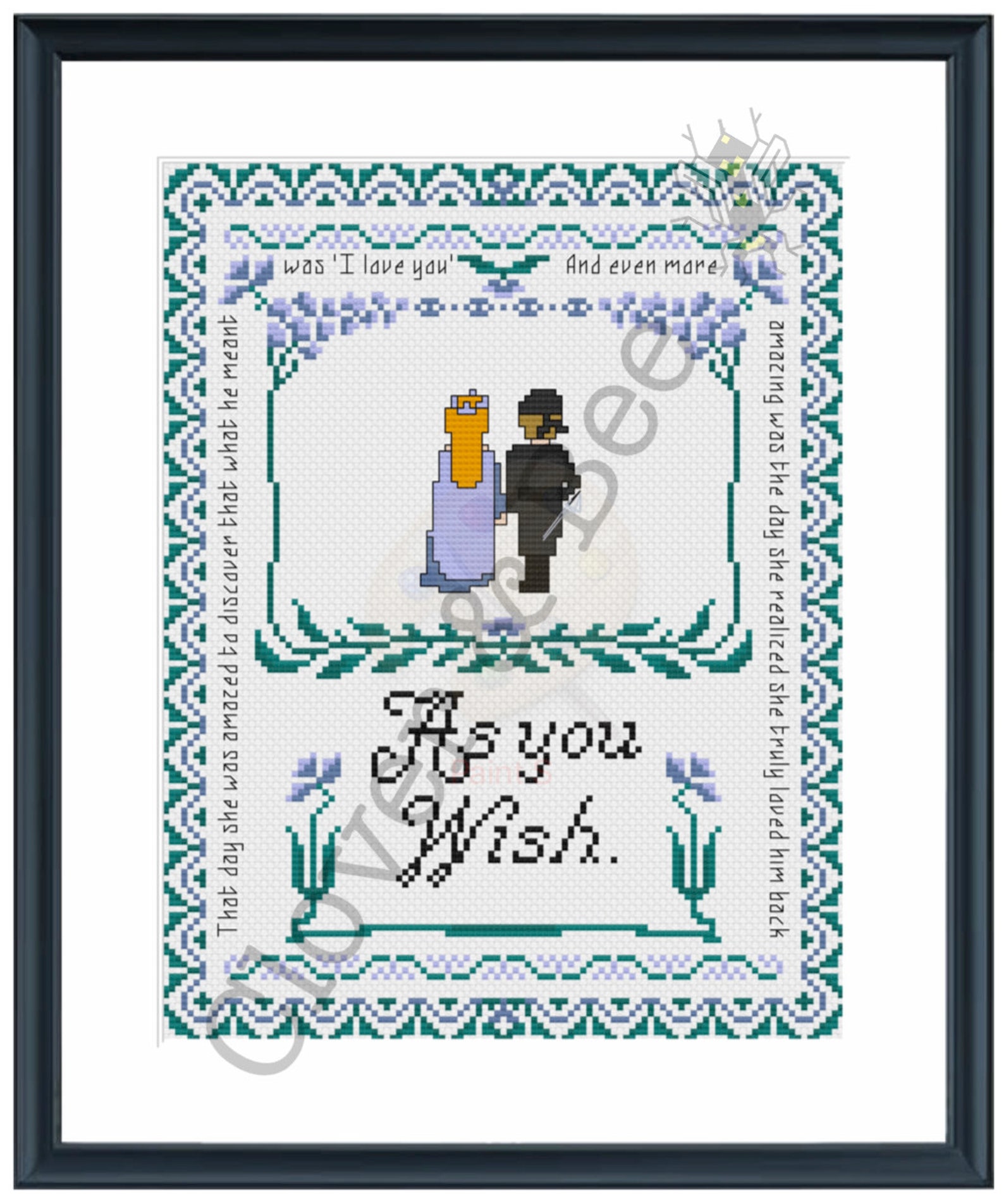 As You Wish Princess Bride Cross Stitch Pattern 8x11 - Etsy
