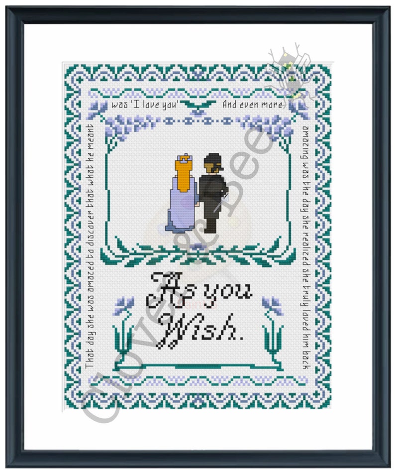 As You Wish Princess Bride Cross Stitch Pattern 8x11 - Etsy
