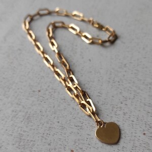 Heart Chain Necklace - Link Chain Necklace - Necklace for Couples ...