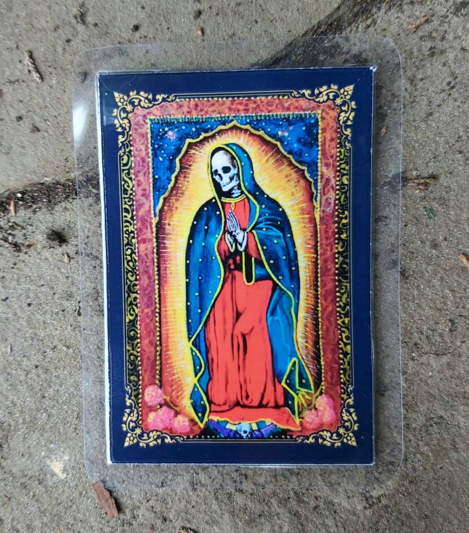 Santa Muerte Prayer Card Our Lady of Holy Death Pagan Original Painting ...