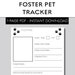 Printable Pet Profile, Pet Bio Print, Dog Biography, Cat Information ...