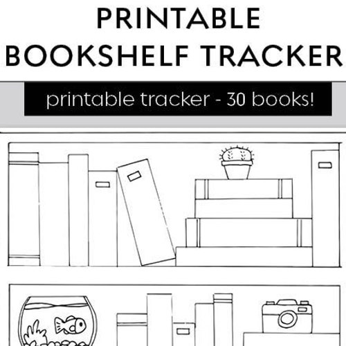 Bookshelf Reading Tracker Book Goal Printable - Etsy
