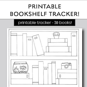 Bookshelf Reading Tracker - Book Goal Printable - Etsy