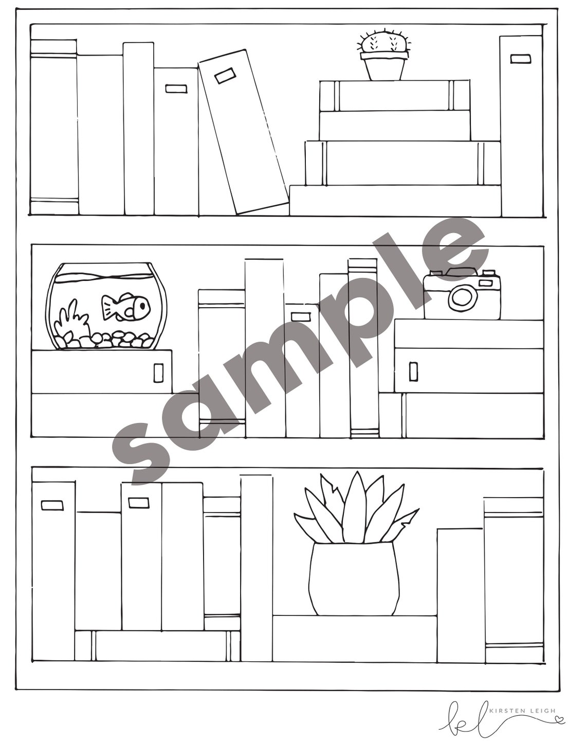 Bookshelf Reading Tracker - Book Goal Printable - Etsy