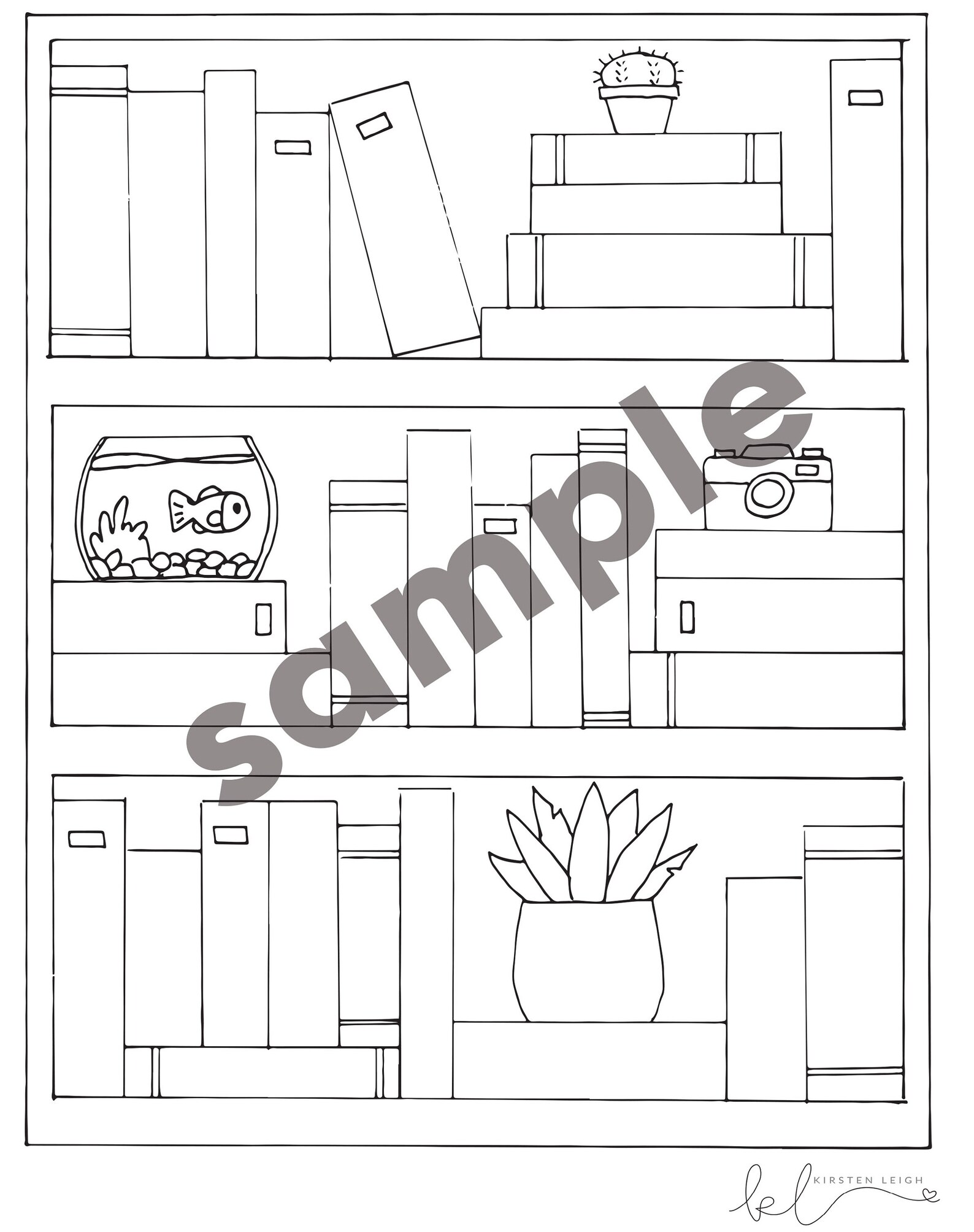 Bookshelf Reading Tracker - Book Goal Printable - Etsy