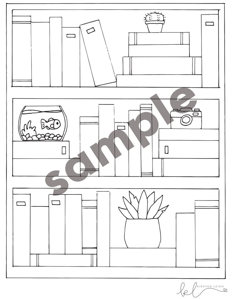 Bookshelf Reading Tracker - Book Goal Printable - Etsy
