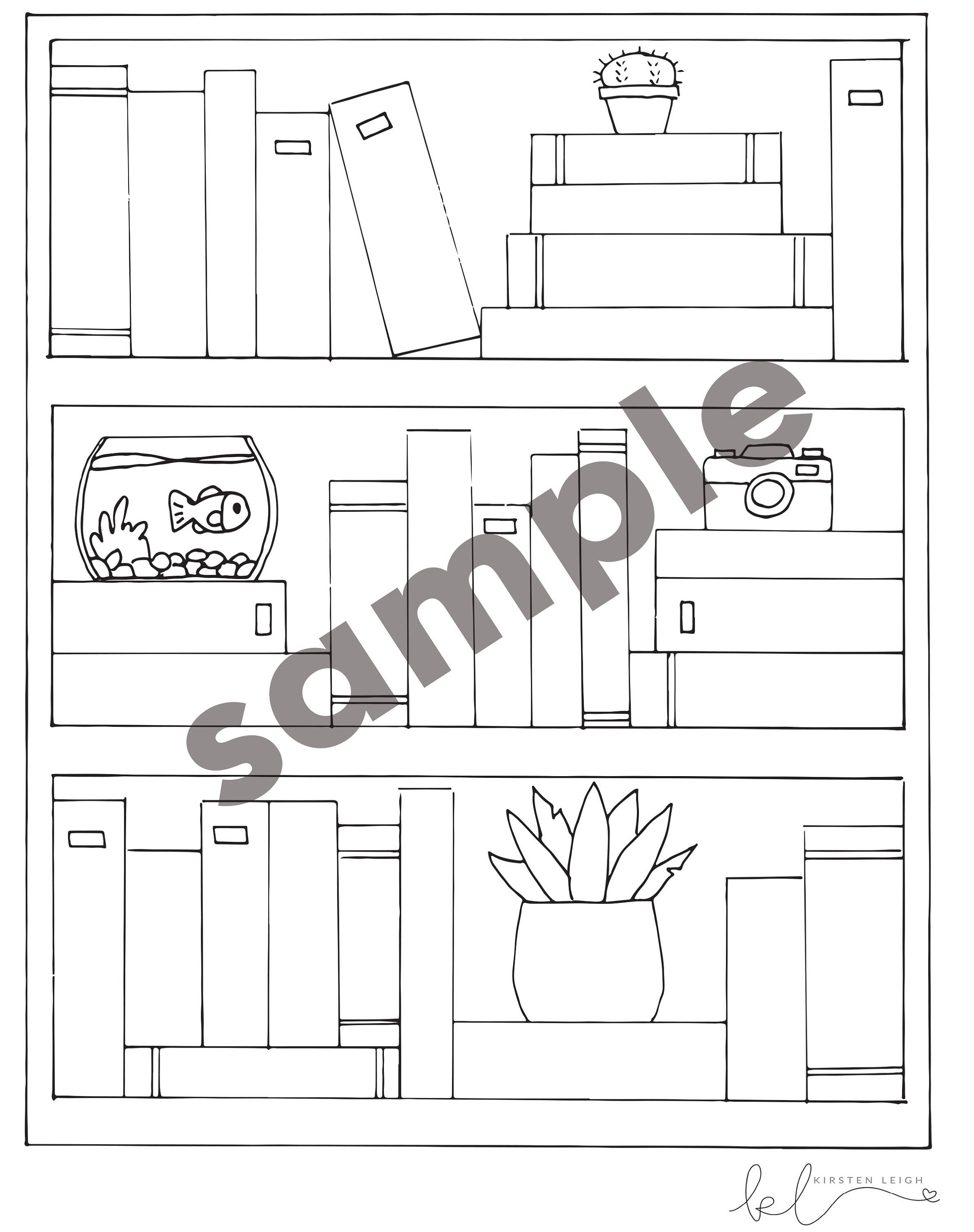 Bookshelf Reading Tracker - Book Goal Printable - Etsy