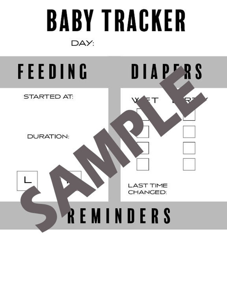 Baby Routine Tracker Infant Feeding and Diaper Tracker Pdf Instant ...