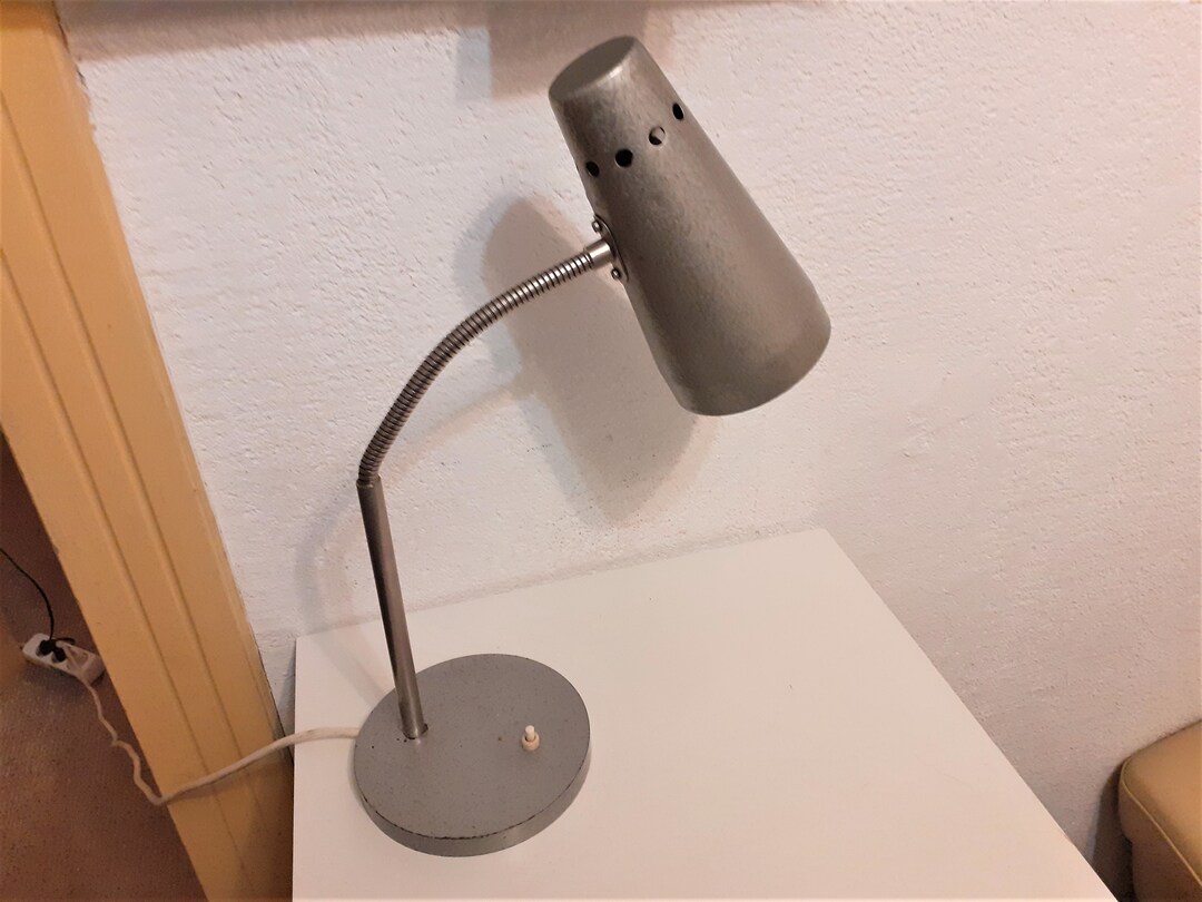 Vintage Gray Desk Lamp Industrial Style Lamp Retro - Etsy