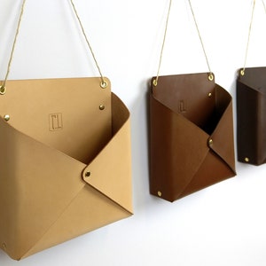 Leather Wall Pocket \ Mail Caddy - Envelope Style - Etsy