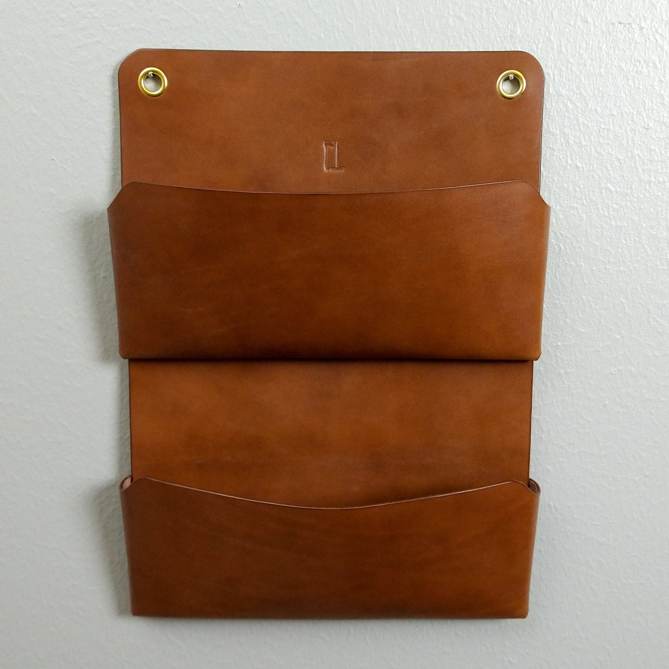 Leather Mail Sorter Wall Organizer Wall Pocket - Etsy