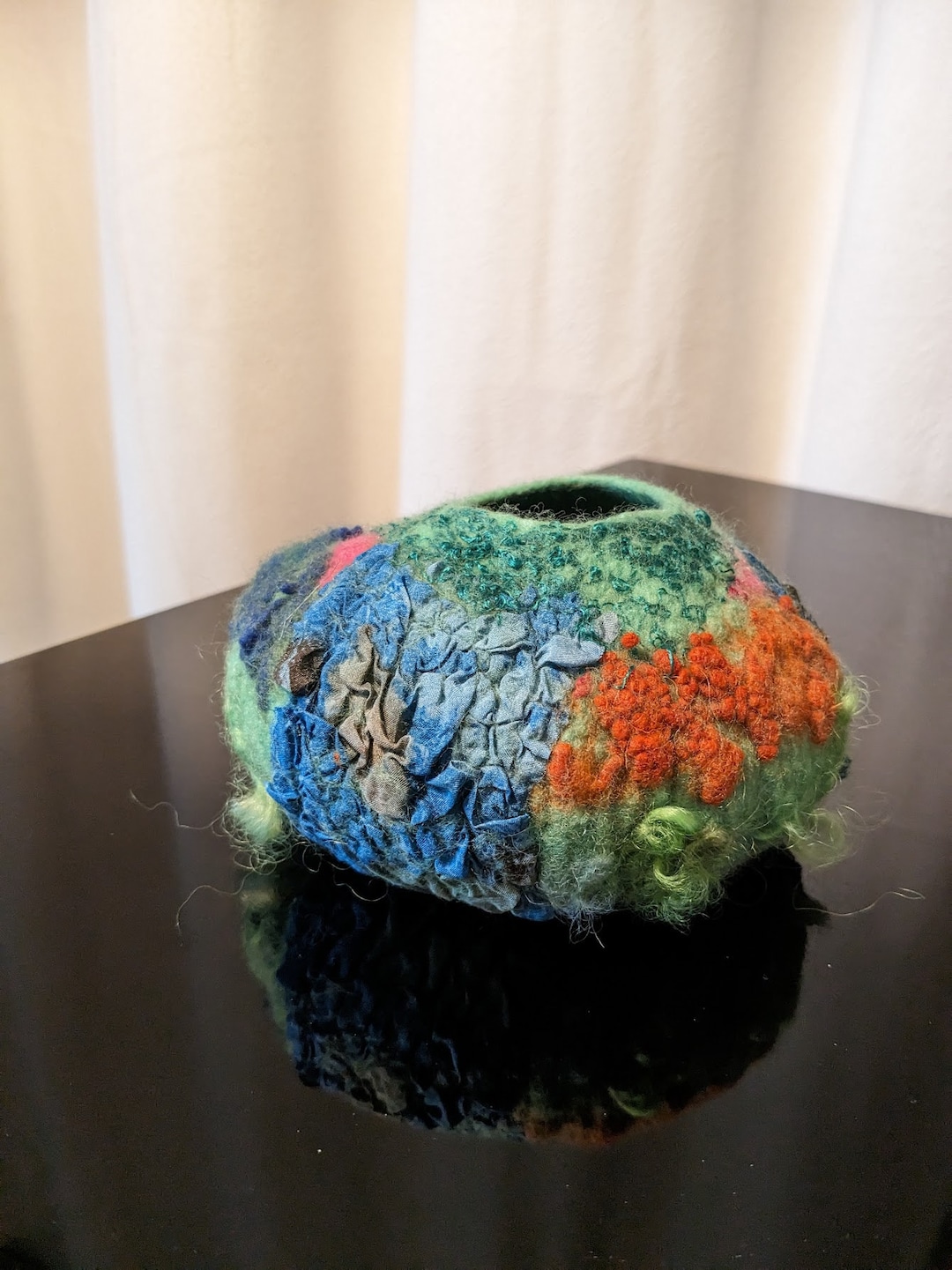 Wet Felted 3D Sculpture Fiber Art Felt Art Home Decor Wall Hanging ...