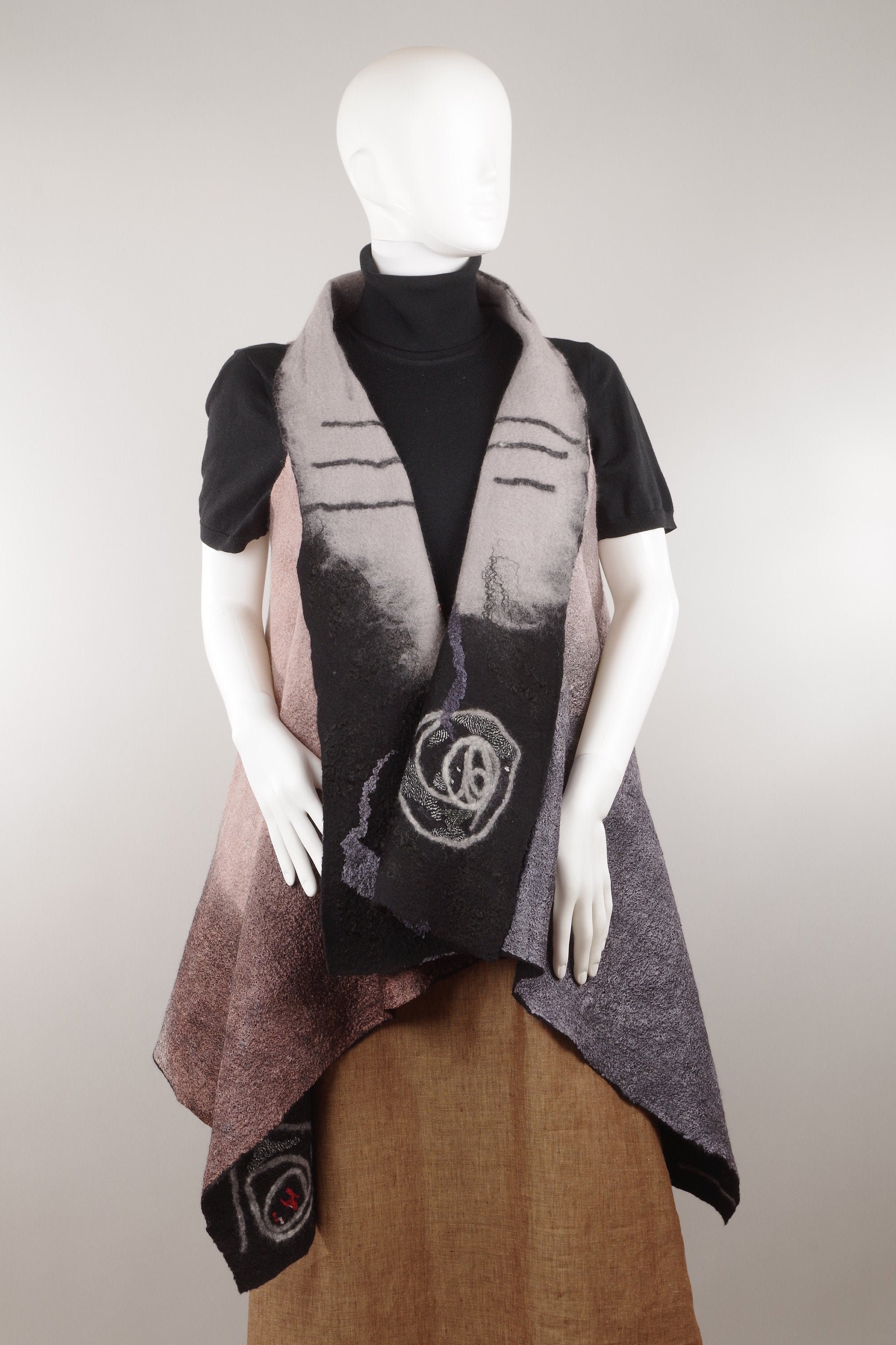 Felted Reversible Seamless Vest FOUR IN ONE, Woman Clothing, Wearable ...