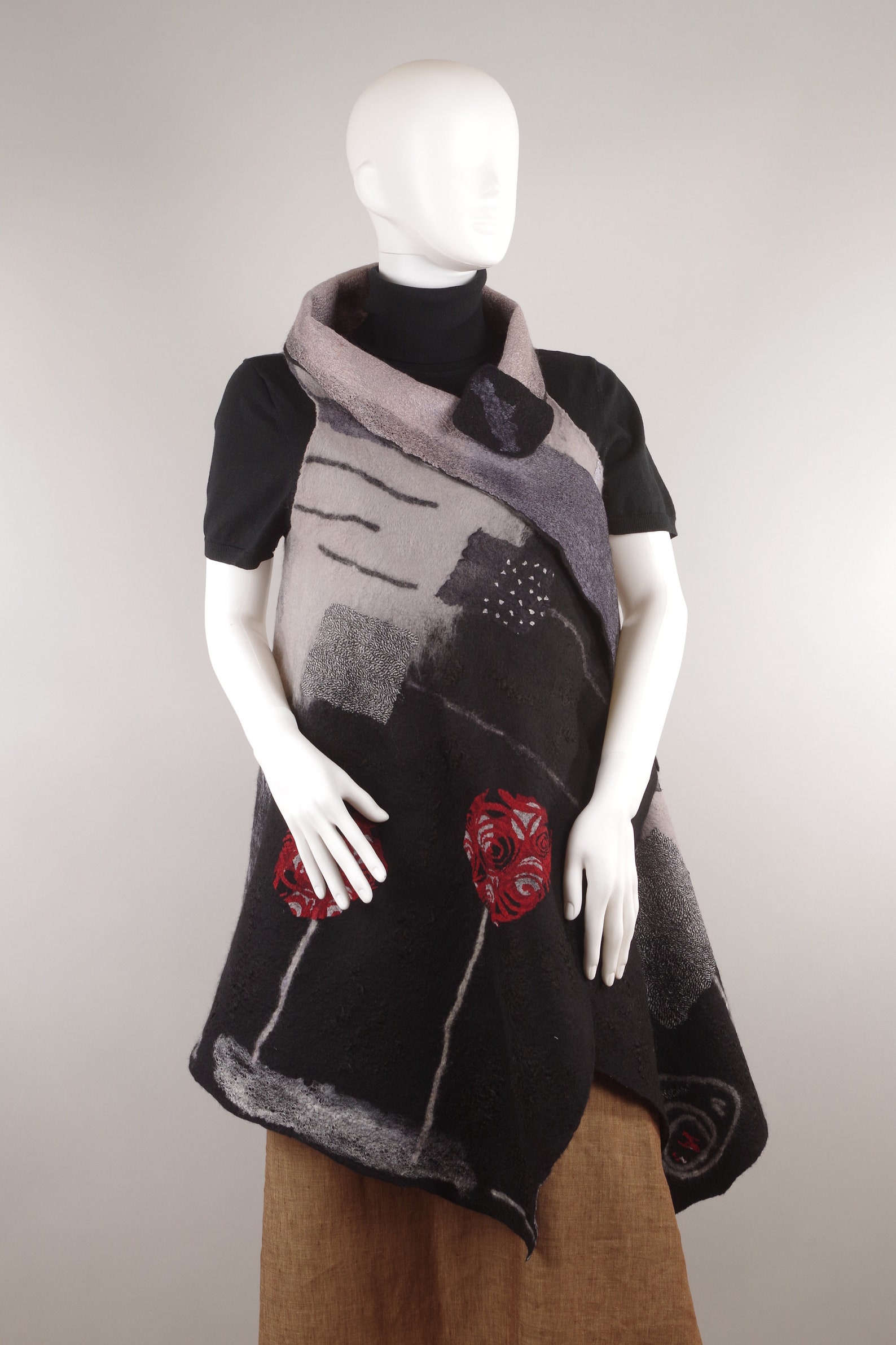 Felted Reversible Seamless Vest FOUR IN ONE Woman Clothing - Etsy
