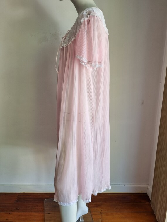 Ture Vintage Perlon Sheer Shell Pink Negligee Diamant… - Gem