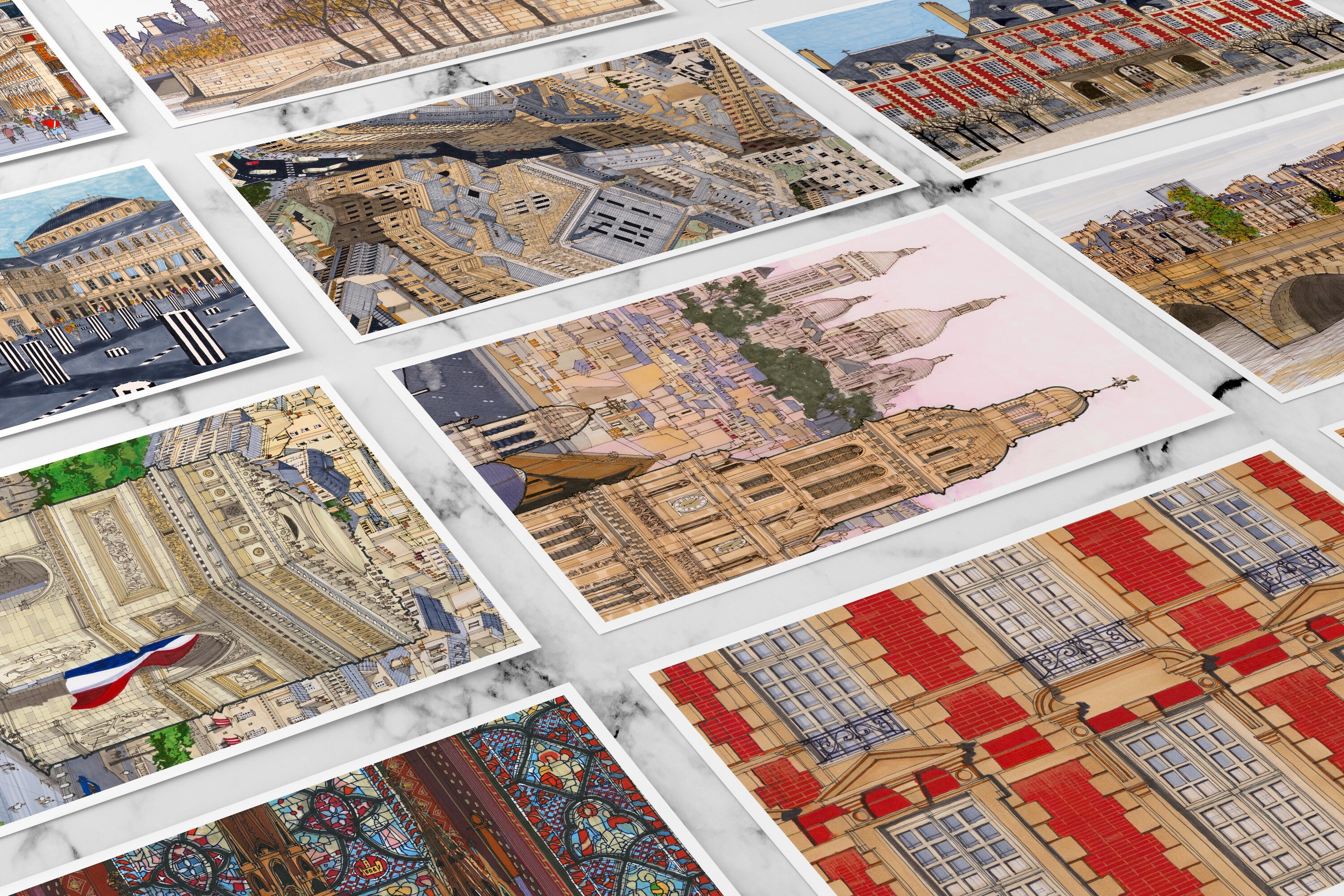 The Paris Suite Postcard Box Set With 20 Beautifully Printed | Etsy