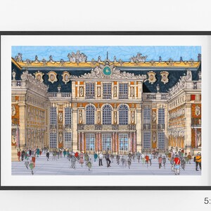 Palace of Versailles, Paris France - Art Print | Giclee | Various Sizes ...