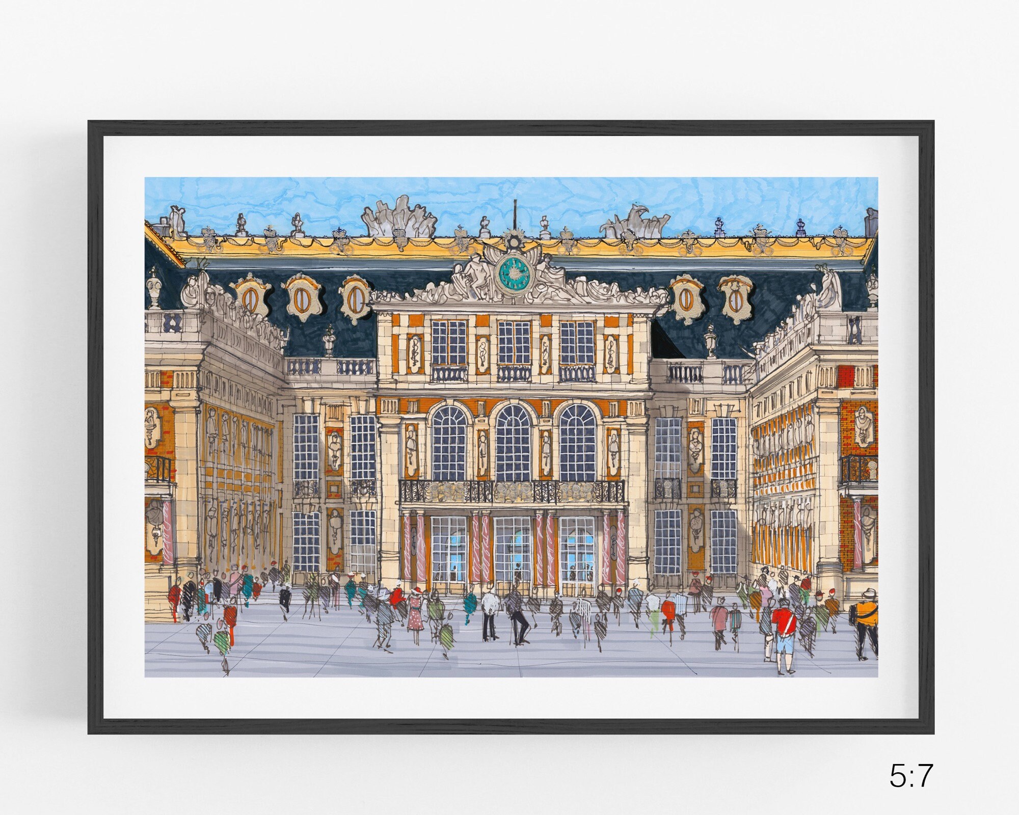 Palace of Versailles Paris France Art Print Giclee - Etsy
