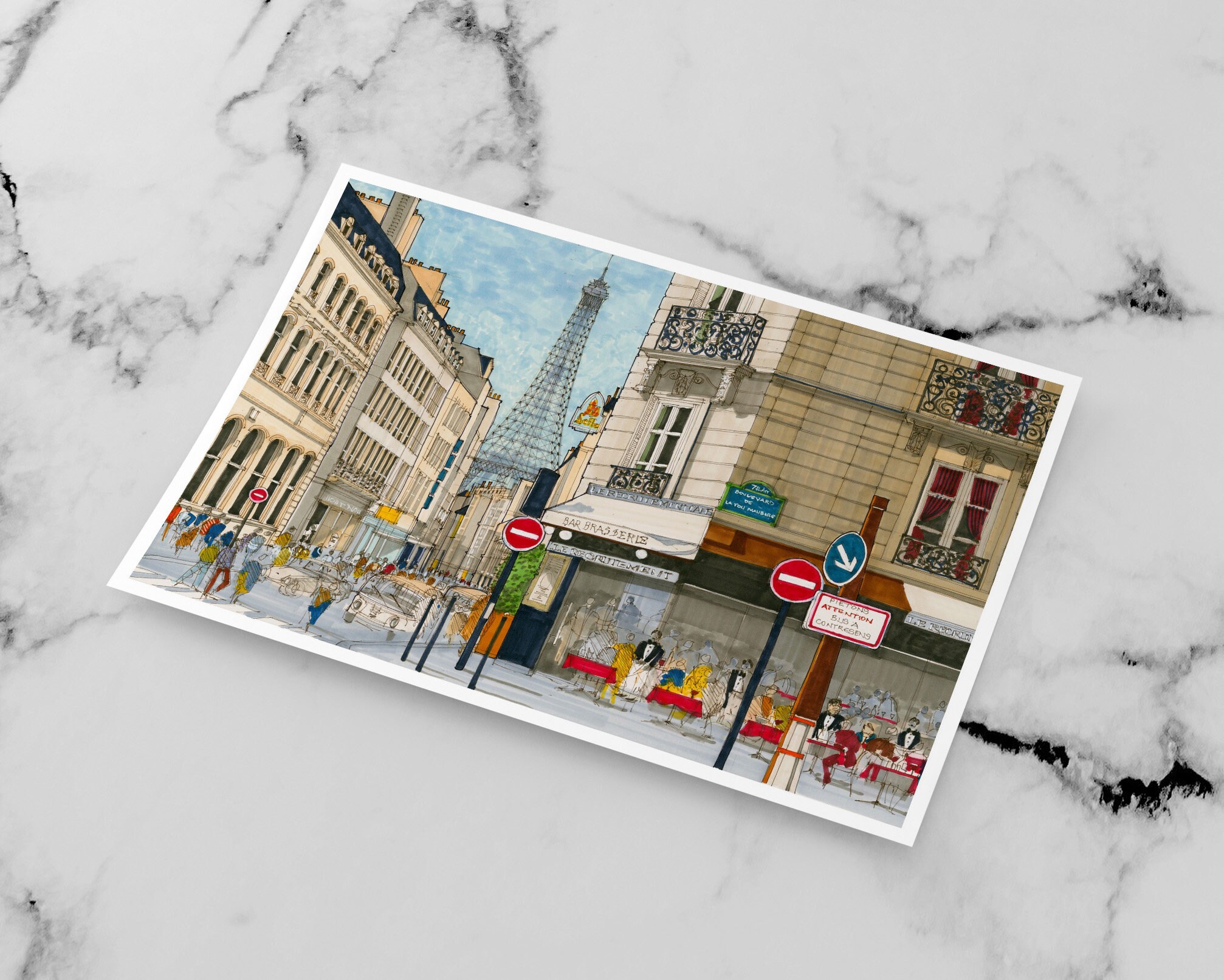 The Paris Suite Postcard Box Set With 20 Beautifully Printed | Etsy