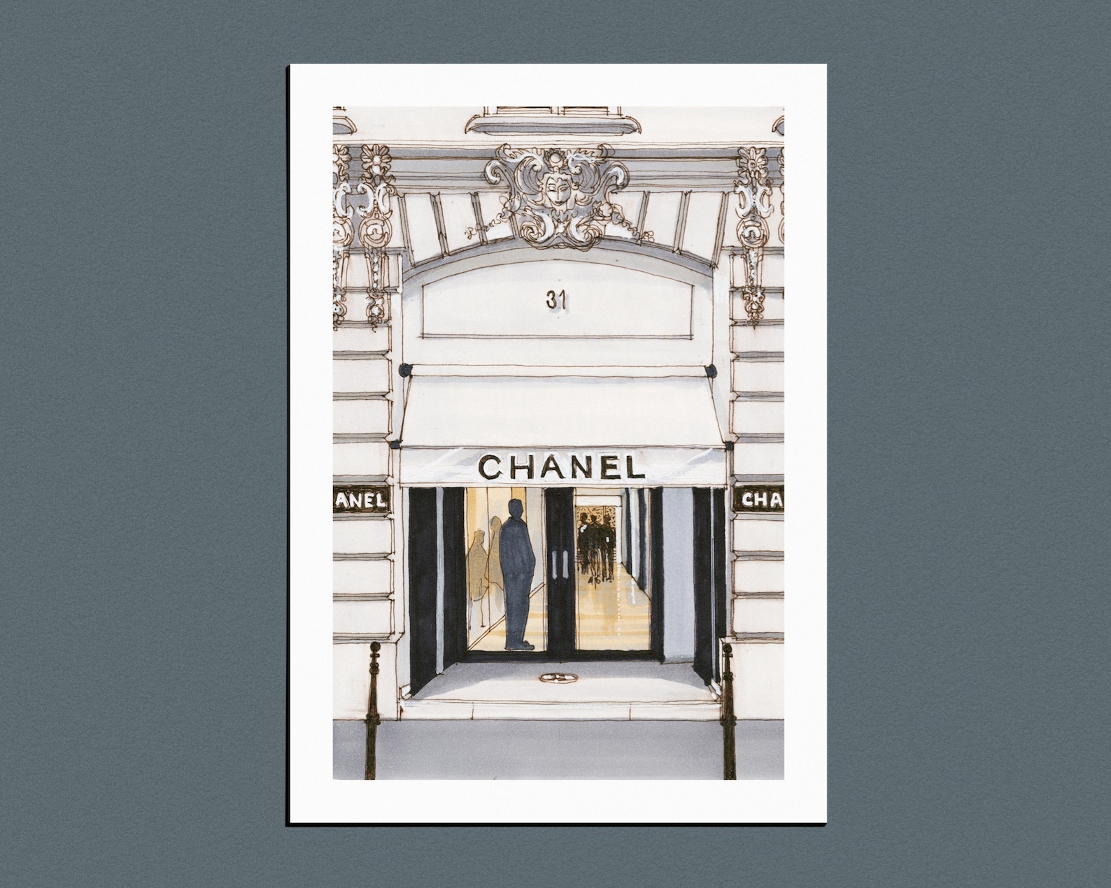 Paris Digital Print: Chanel Storefront, Paris Premium Fine Art Print on ...