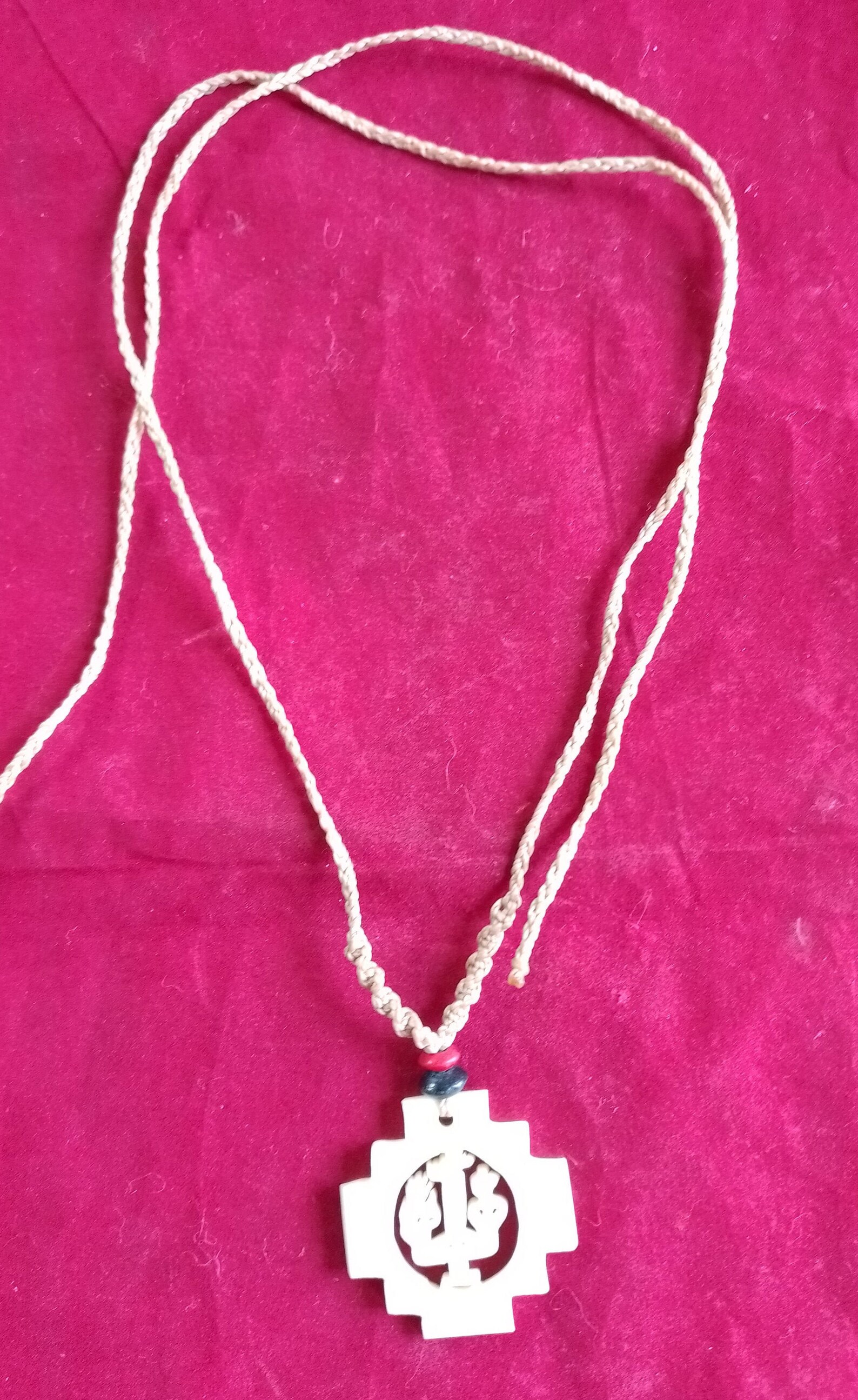 Collar inca chakana peruano hecho de hueso natural | Etsy