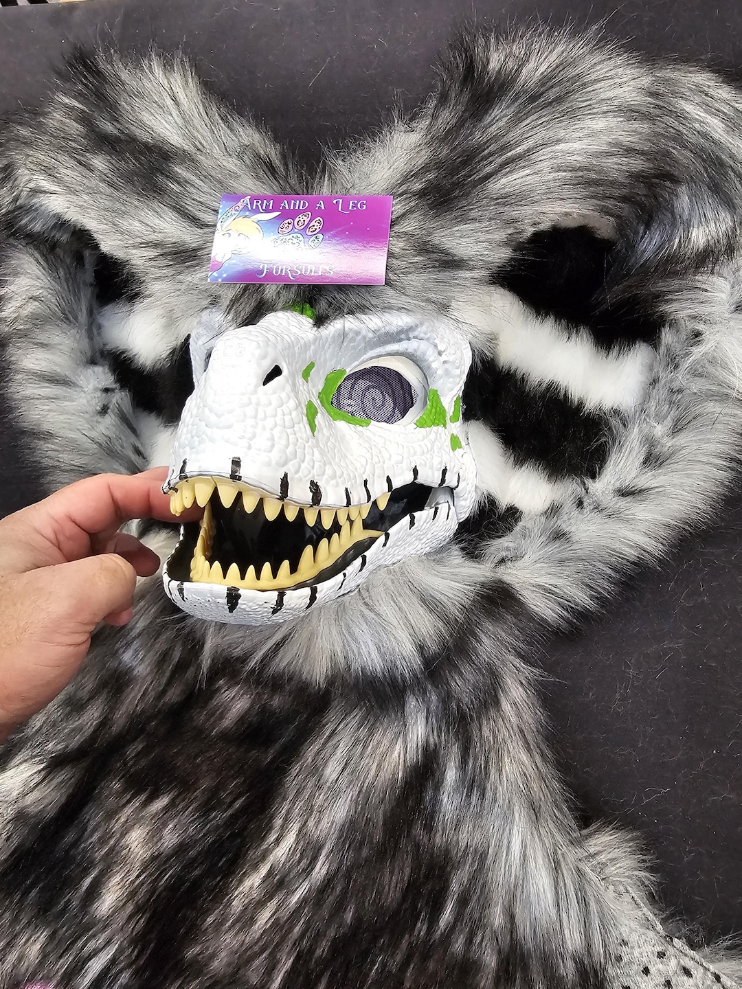 Beetlejuice Inspired Dino Mask: Zipper Back - Etsy