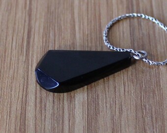 Jet Black Necklace | Etsy