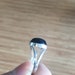 Natural Black Round Jet Stone Ring Round Black Stone Ring - Etsy