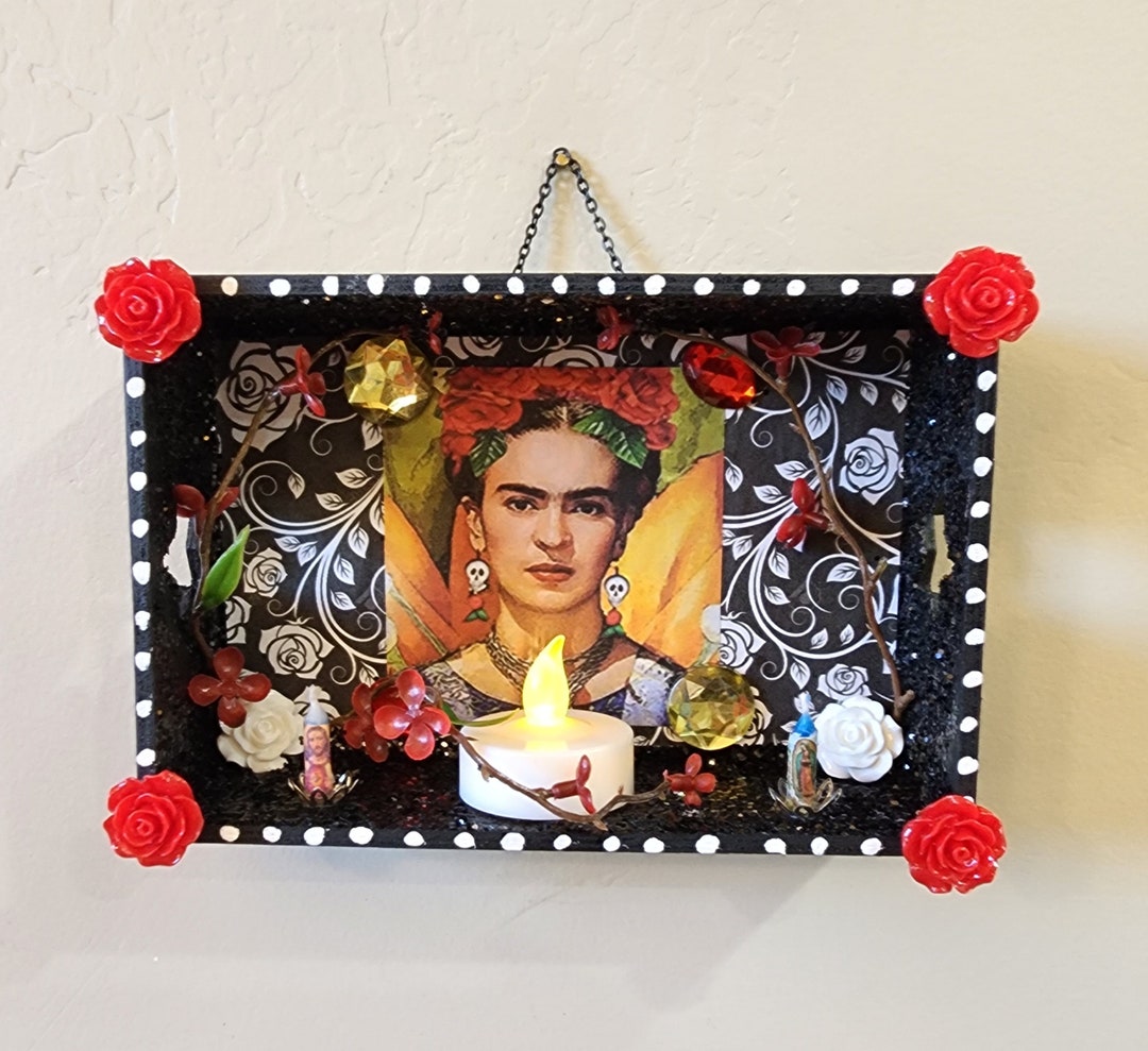 Frida Nicho Shrine Dia De Los Muertos Retablo Day of the Dead Altar ...